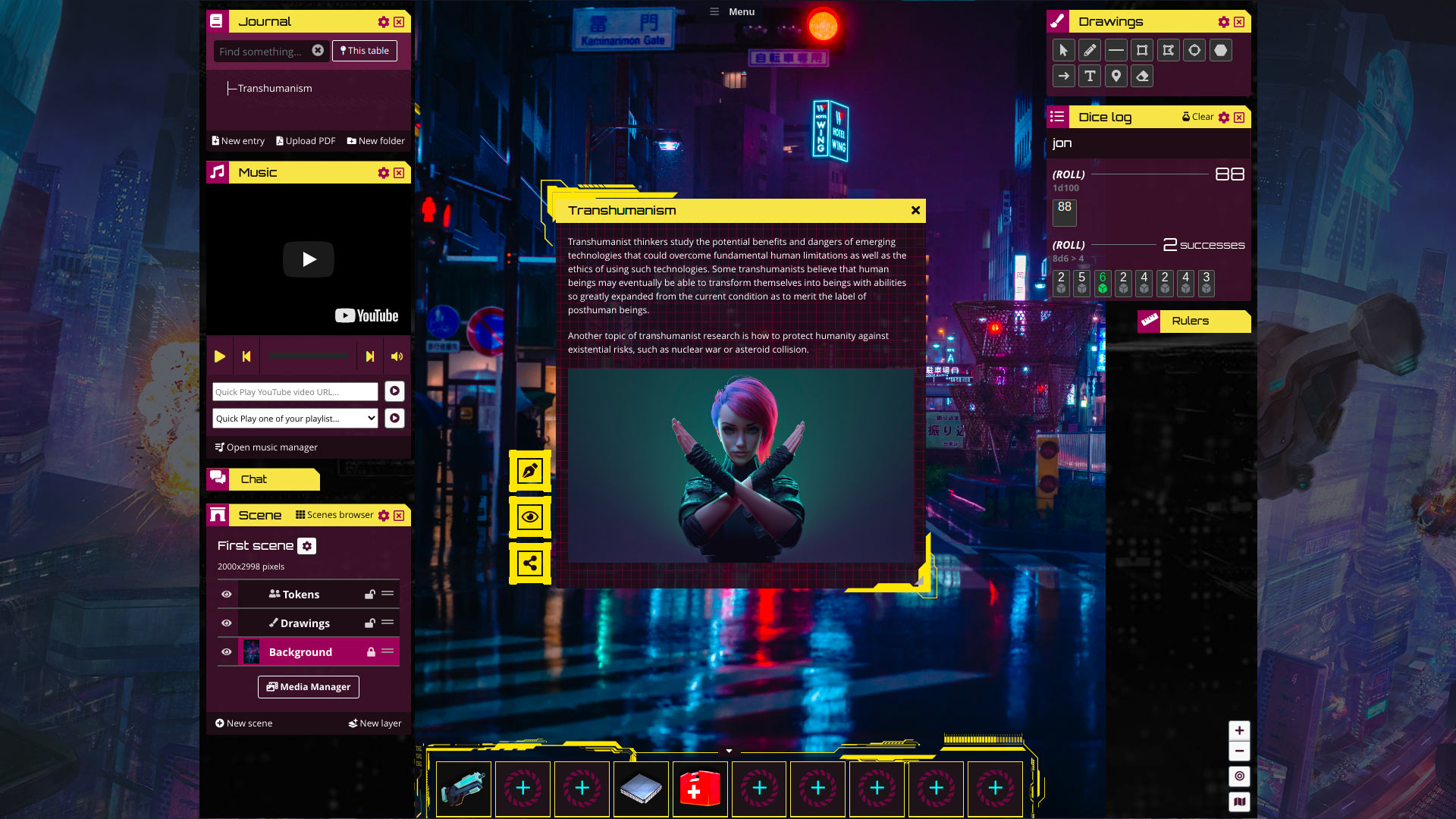 Cyberpunk Table Skin · Skin del tavolo · Let's Role